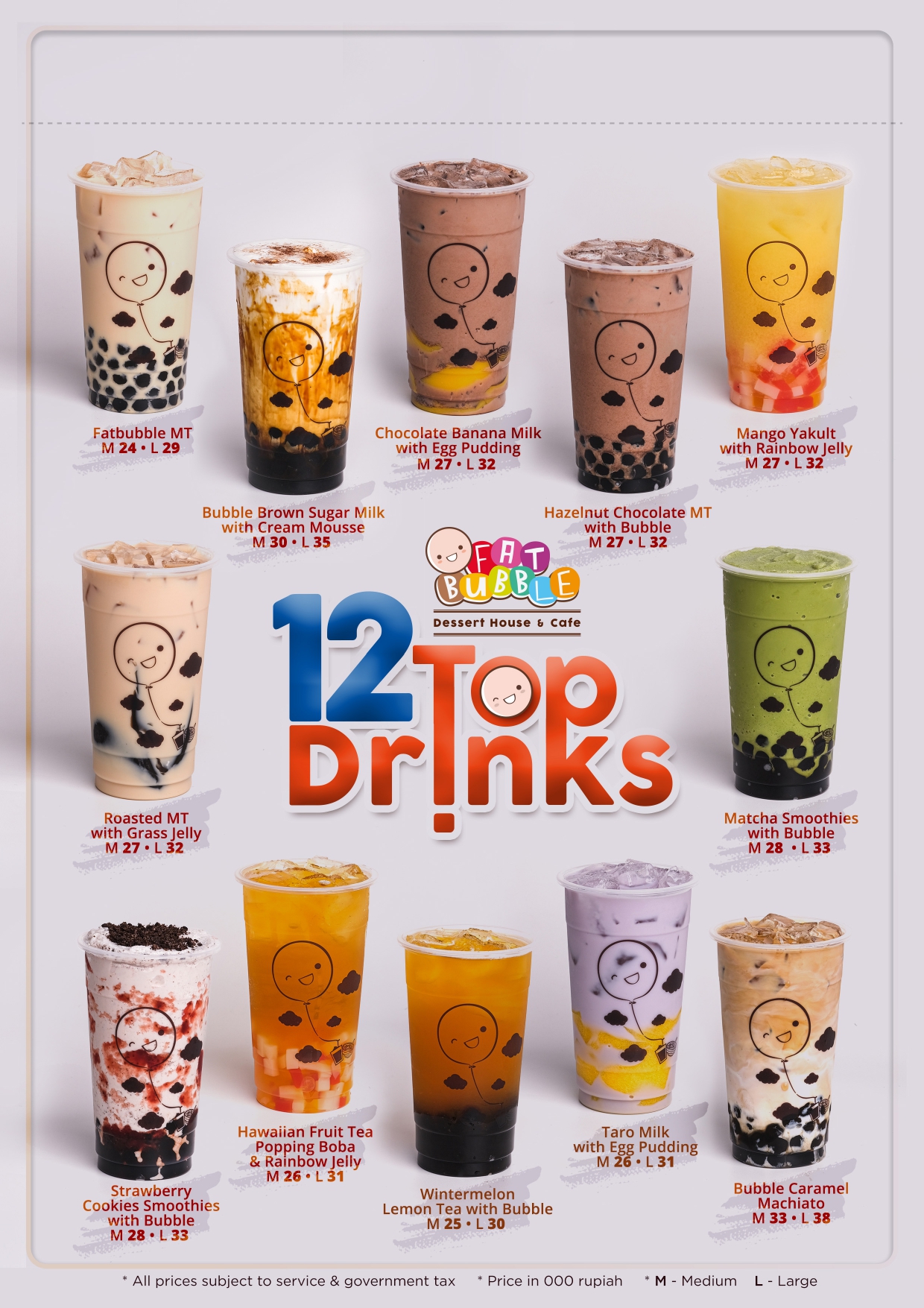 Menu | Fat Bubble