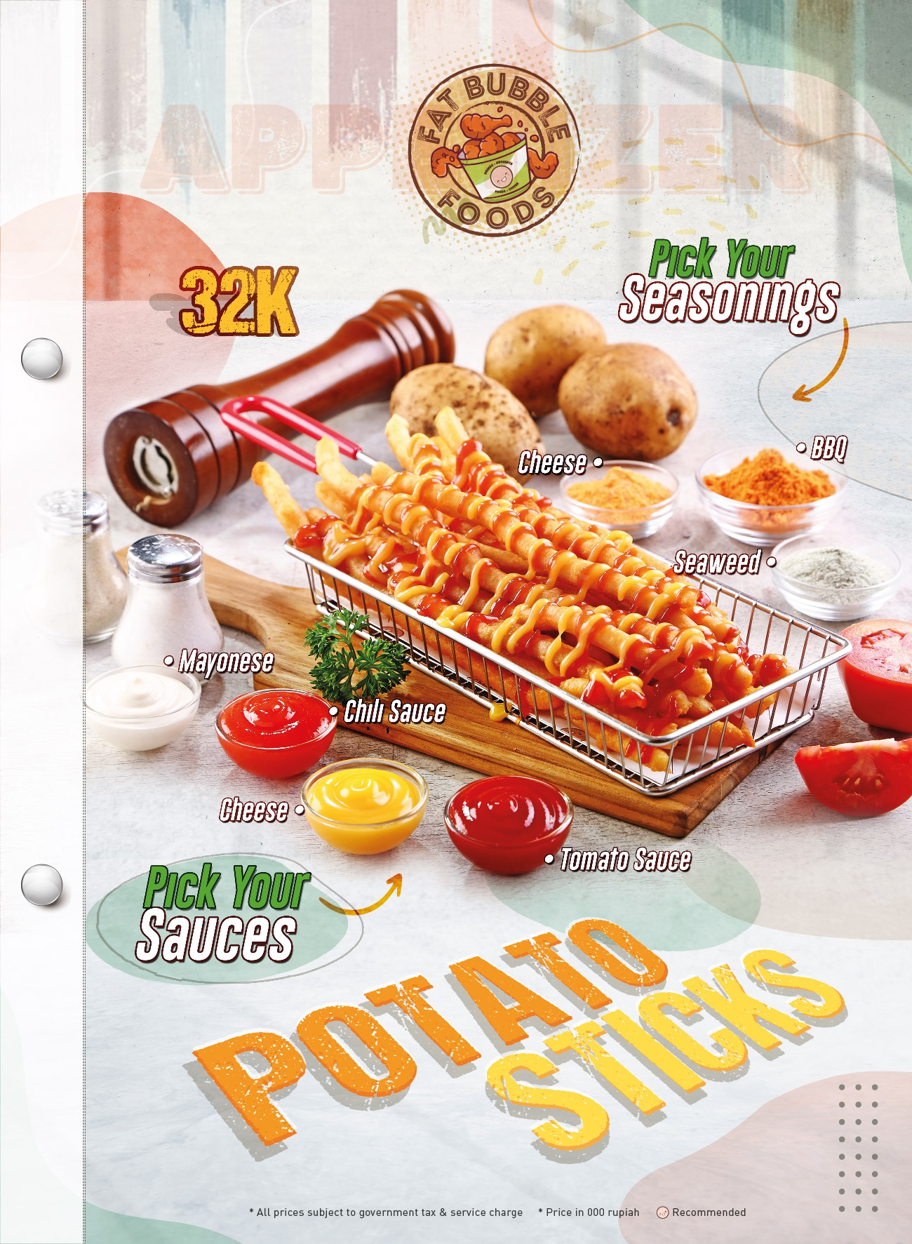 Menu | Fat Bubble