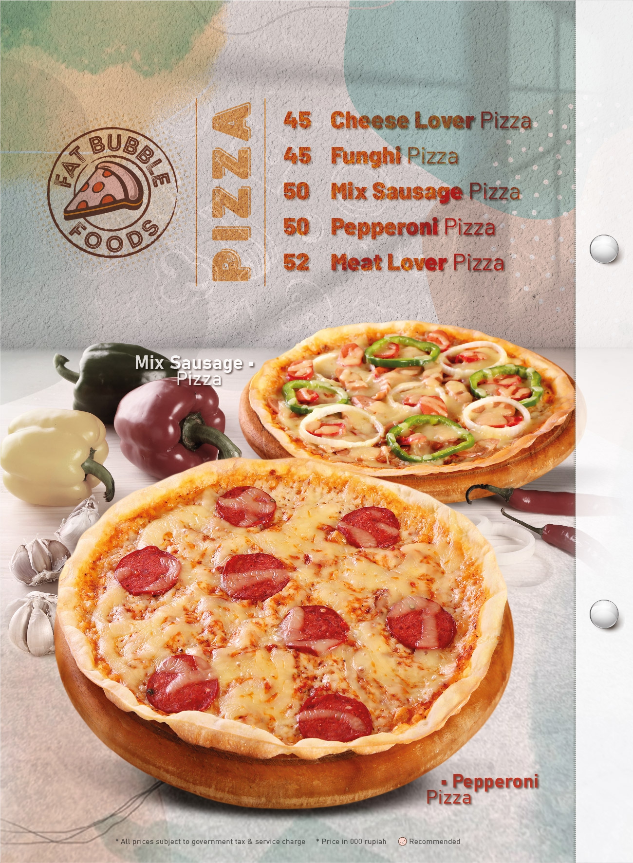 Menu | Fat Bubble